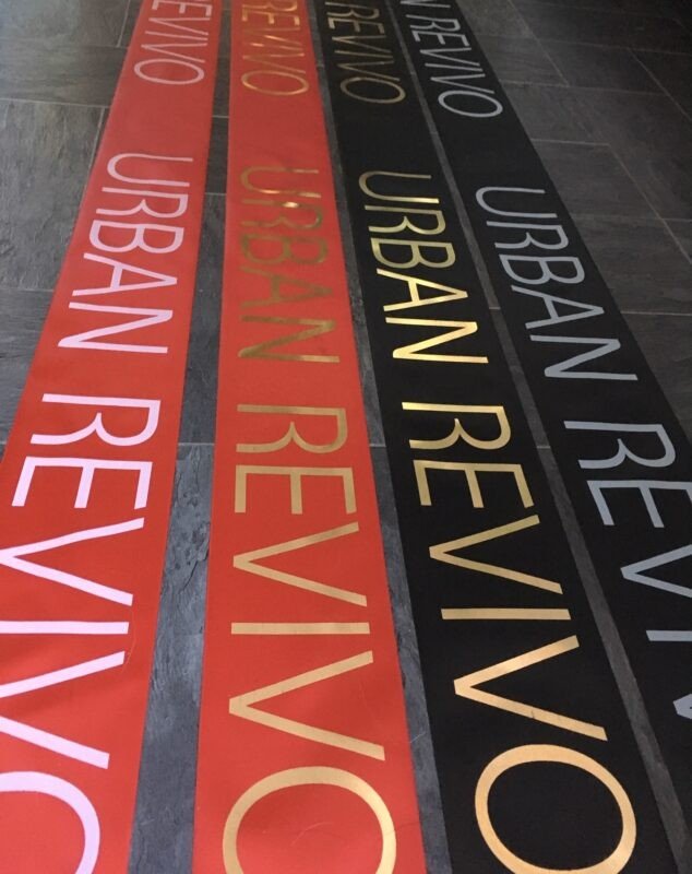 Ruby Red Logo Printed Ribbon - The Ribbon Company