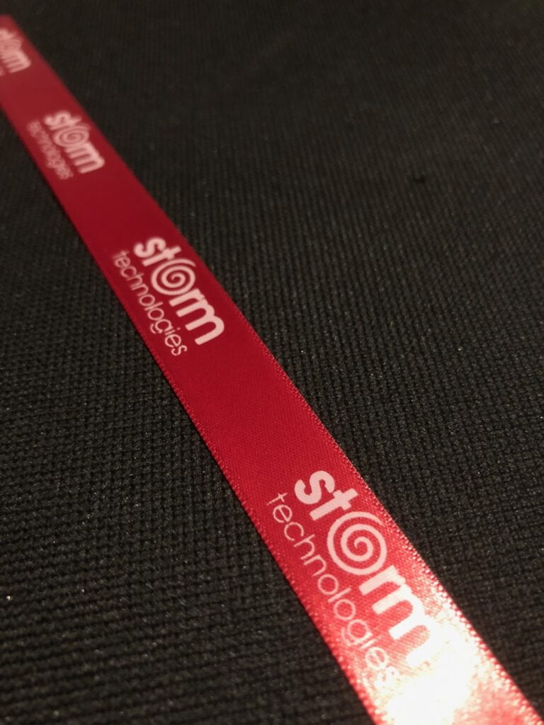 Dark Red Logo Printed Ribbon - The Ribbon Company