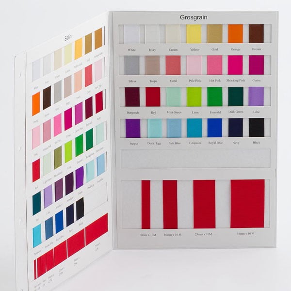 Colour Chart – Satin & Grosgrain - The Ribbon Company