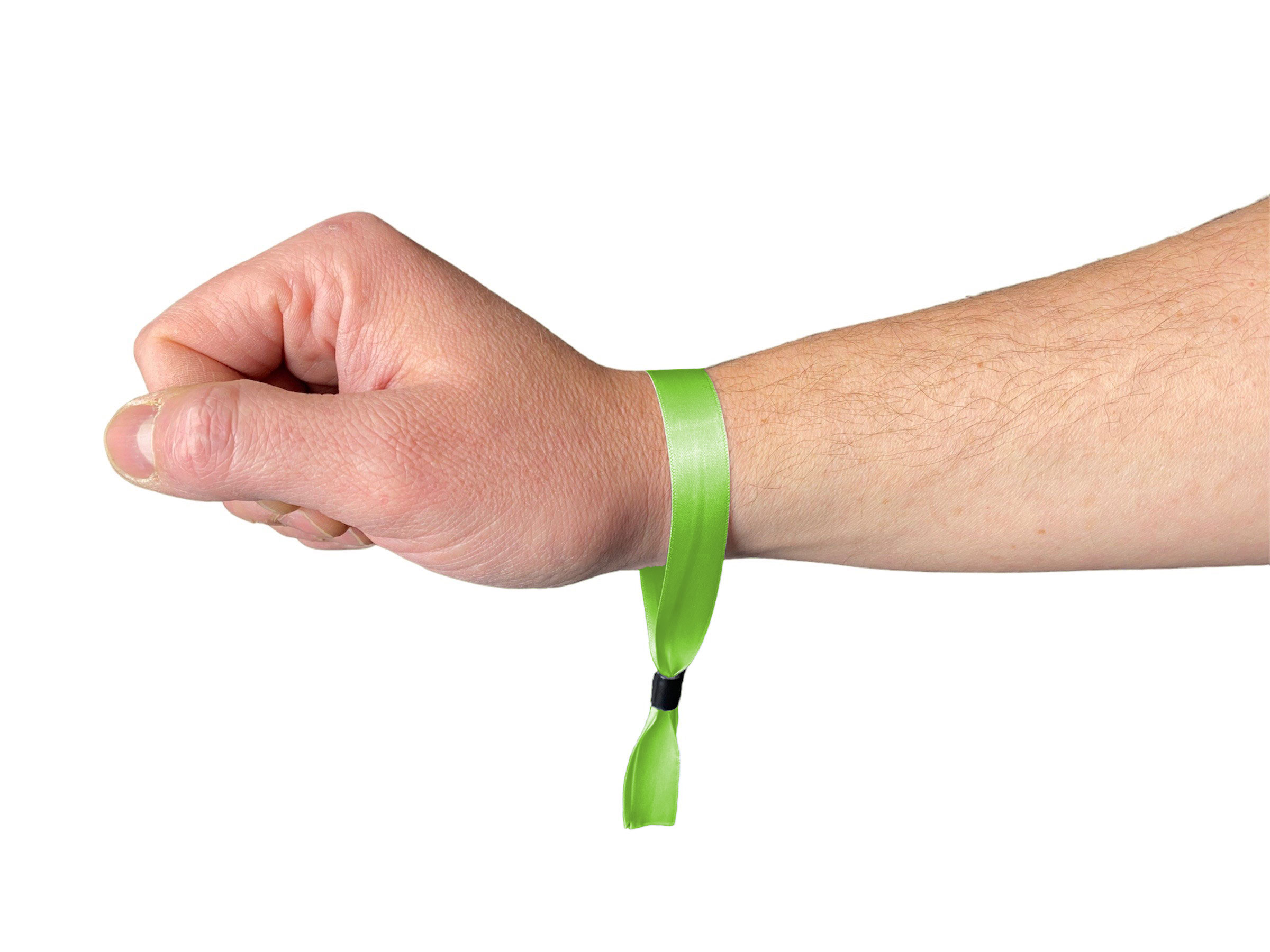 Lime Green Festival Wristbands – Available Plain or Branded with Text ...
